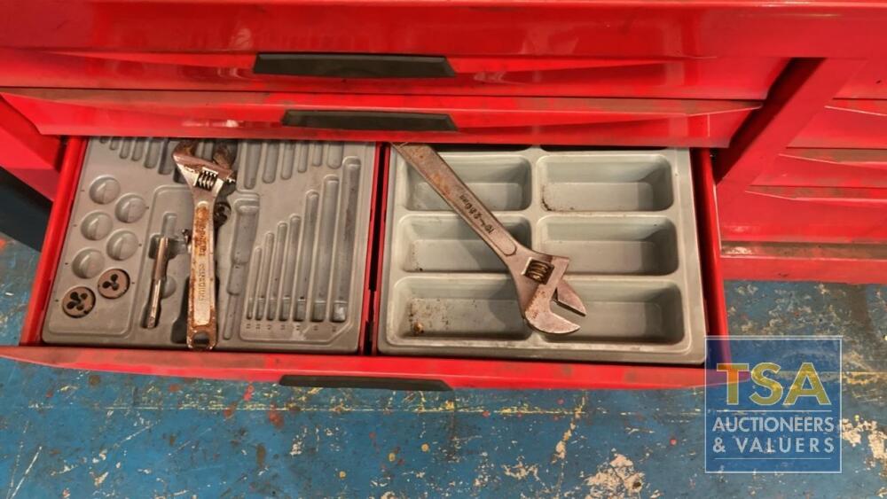 Teng Tools Mobile Tool Box and Contents - As Viewed