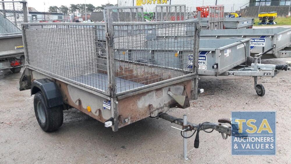 IFOR WILLIAMS P6E RAMP TRAILER WITH MESH SIDES