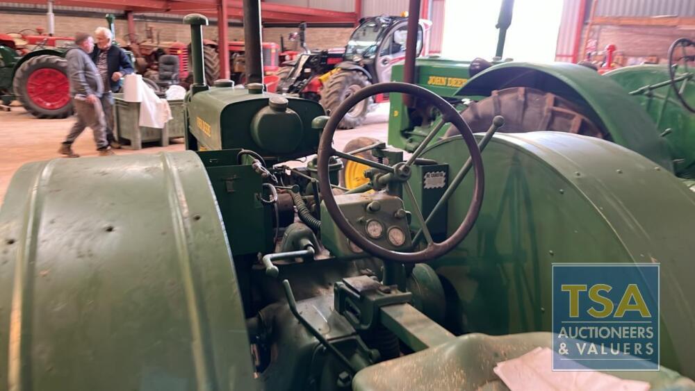 JOHN DEERE AR 2 CYLINDER PETROL 2WD TRACTOR & PULLEY, REAR HYDRA