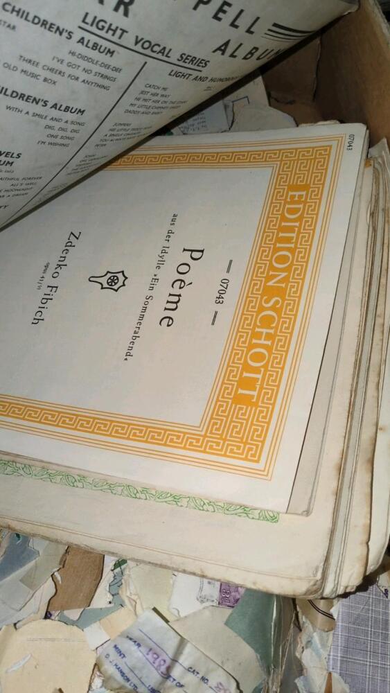 2 BOXES MODEL BIKE STEAM ENGINE TEDDY MUSIC BOOKS & DAMP STAMPS