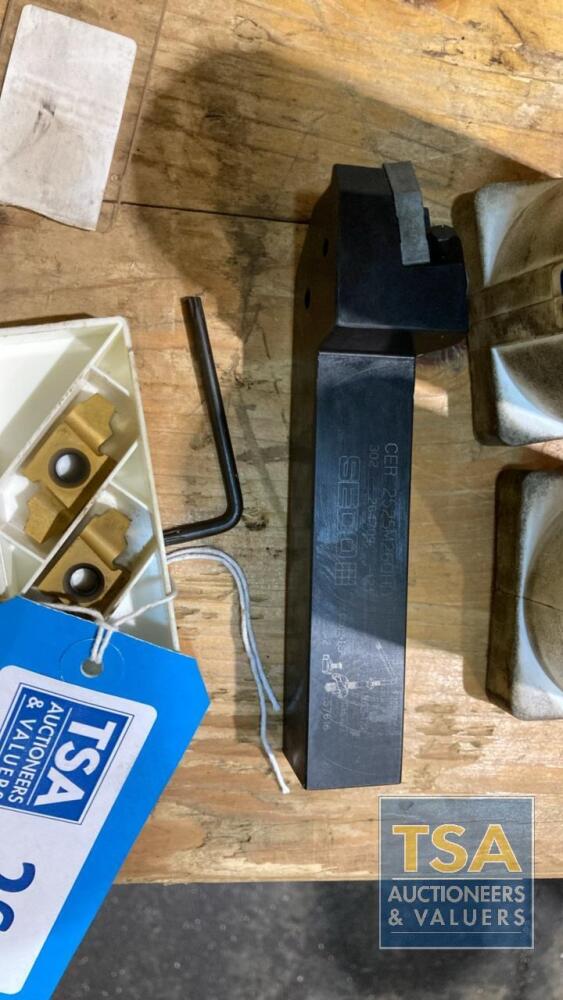 Seco Acme Threading Tool Holder With Inserts