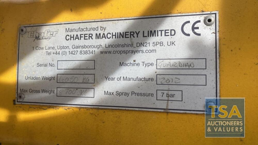 Used Chafer Guardian 4000 Trailed Sprayer, Year of