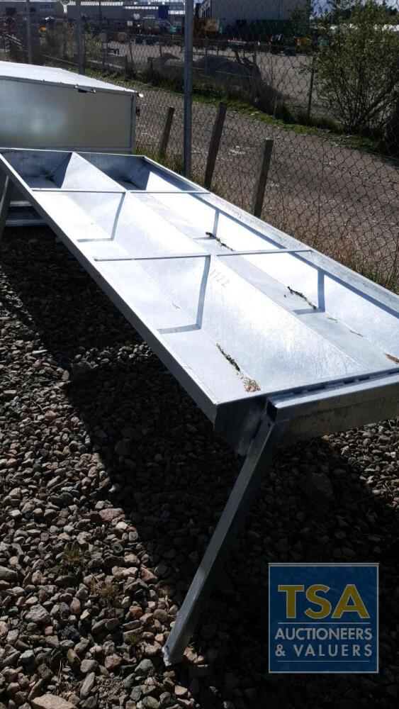 DOUBLE SIDED GALVANISED CATTLE TROUGH