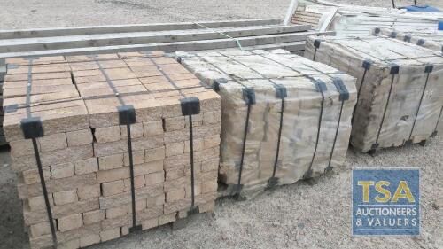 2 PALLETS PINK FYFESTONE 295X100X65MM 20MSQ