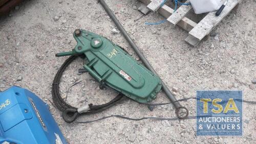 3T TIRFOR WINCH WITH 5 MTR CABLE & HANDLE