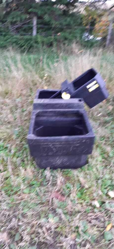 2 PLASTIC WATER TROUGHS