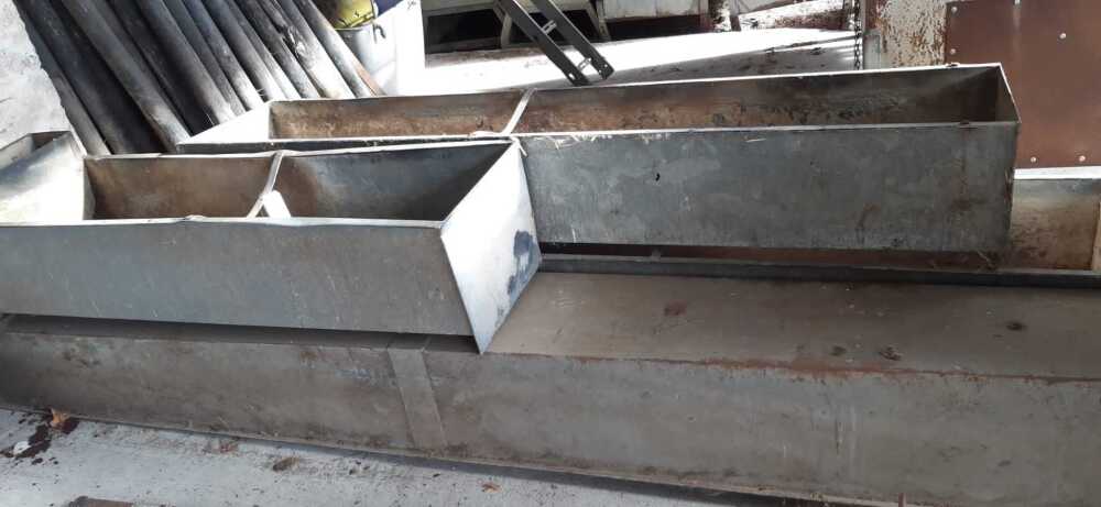 3 METAL TROUGHS