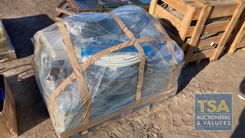 PALLET PVC HOSES, CONDUIT, WATER PIPE VARIOUS FLR UNITS/AIR VALVE