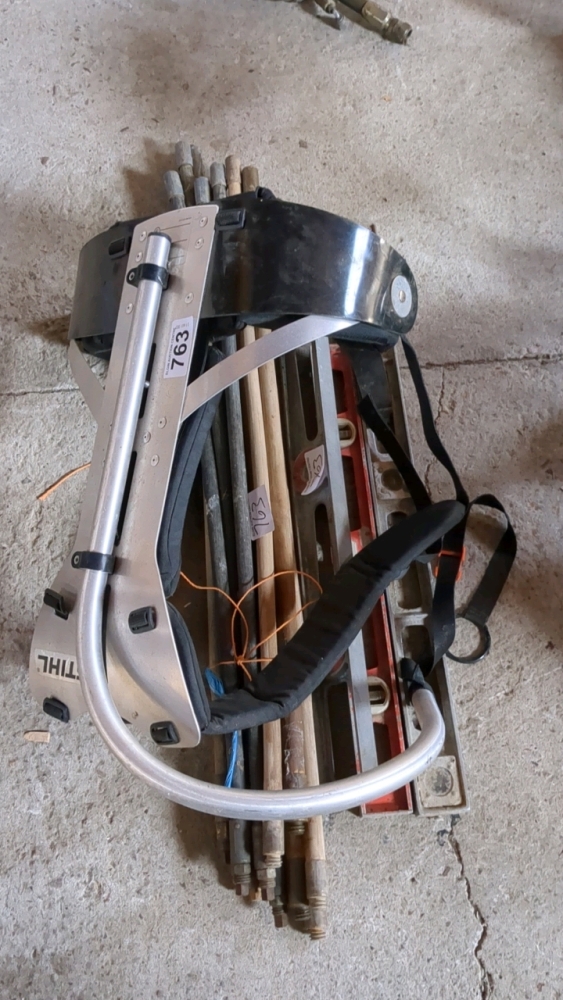 DRAIN RODS SPIRIT LEVELS & STIHL BACK PACK PART