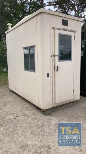 GRP FIBREGLASS SECURITY CABIN WITH SEPERATE TOILET AREA