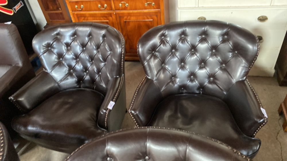 2 BUTTON BACK CHAIRS