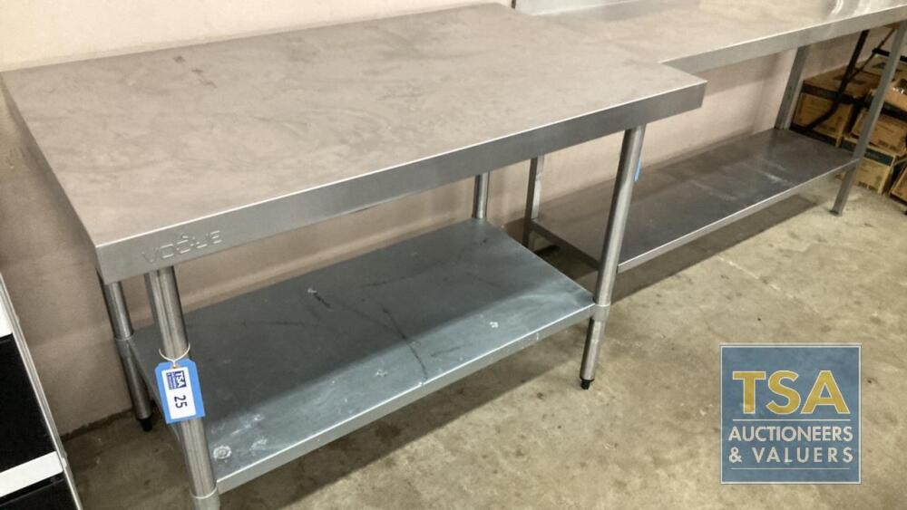 Vogue Stainless Steel Preparation Table With