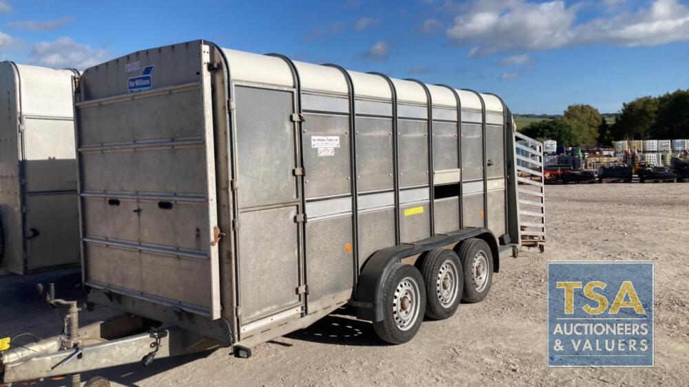 IFOR WILLIAMS TA510 14' TRI AXLE LIVESTOCK TRAILER