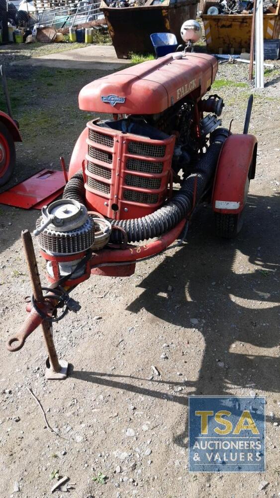 Trailed Wilh Ruberg Fire Pump Fitted With 4 Cylinder Volvo
