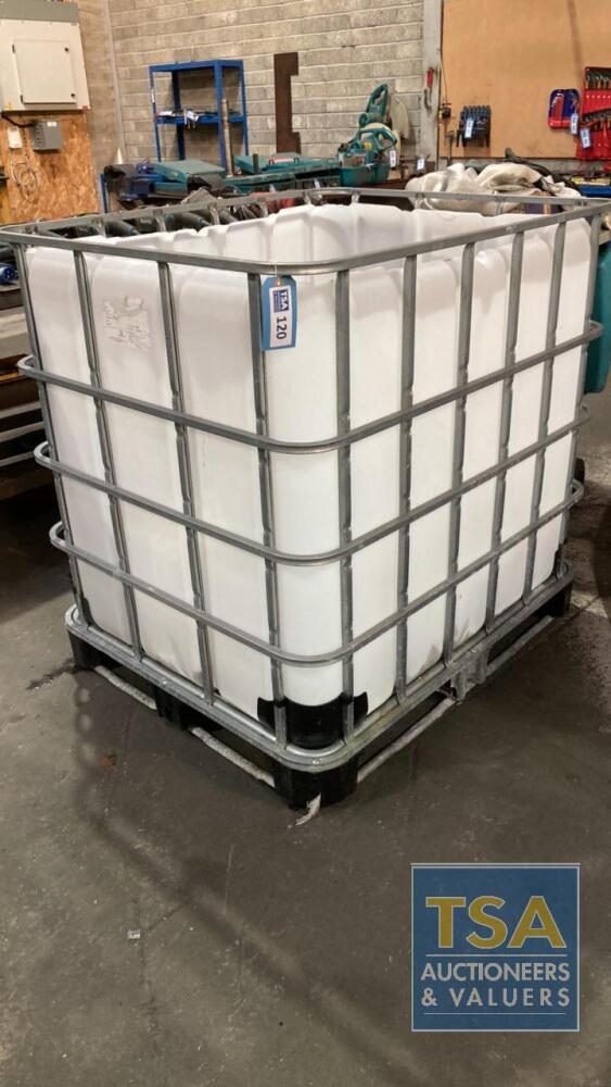 IBC Tank Converted To Scrap Bin With Contents