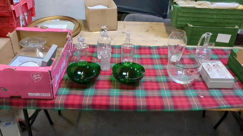 2 BOXES ASSORTED GLASSWARE
