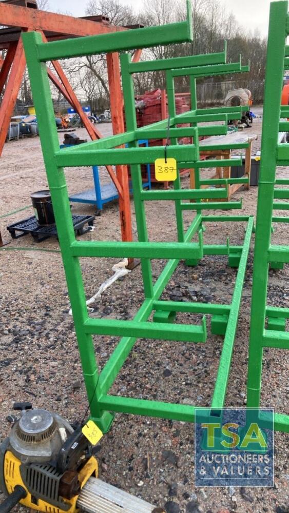 HEAVY DUTY STEEL RACK WITH FORK POCKETS