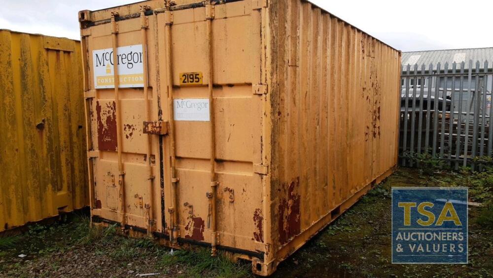 20'x8' Steel Shipping Container Yellow