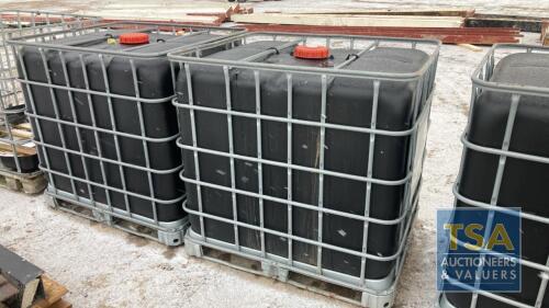 2 BLACK IBC TANKS