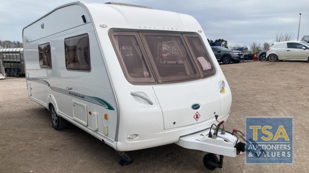 BESSACAR CAMEO 525SL 3/4 BERTH CARAVAN YEAR 2005 KEY IN P/C