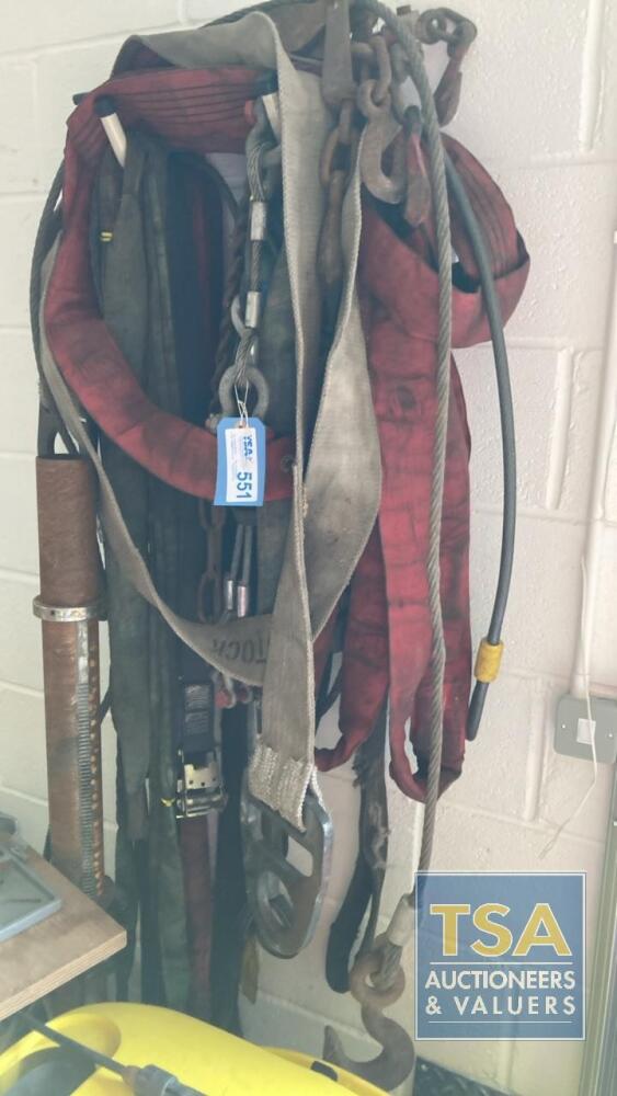 Quantity Lifting Slings - Various - On Wall Rack