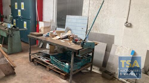 Steel Workbench c/w Fitted Hand Operated Guillotine